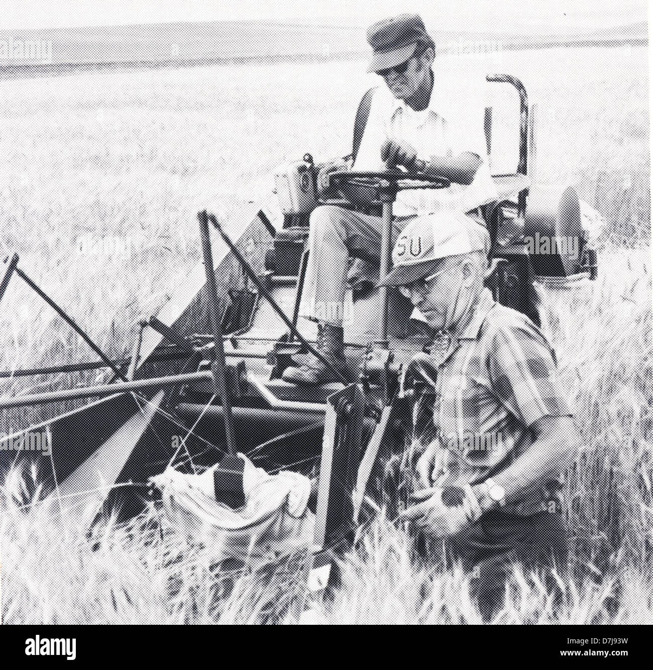 This painting depicts workers in a wheat field, capturing the labor ...