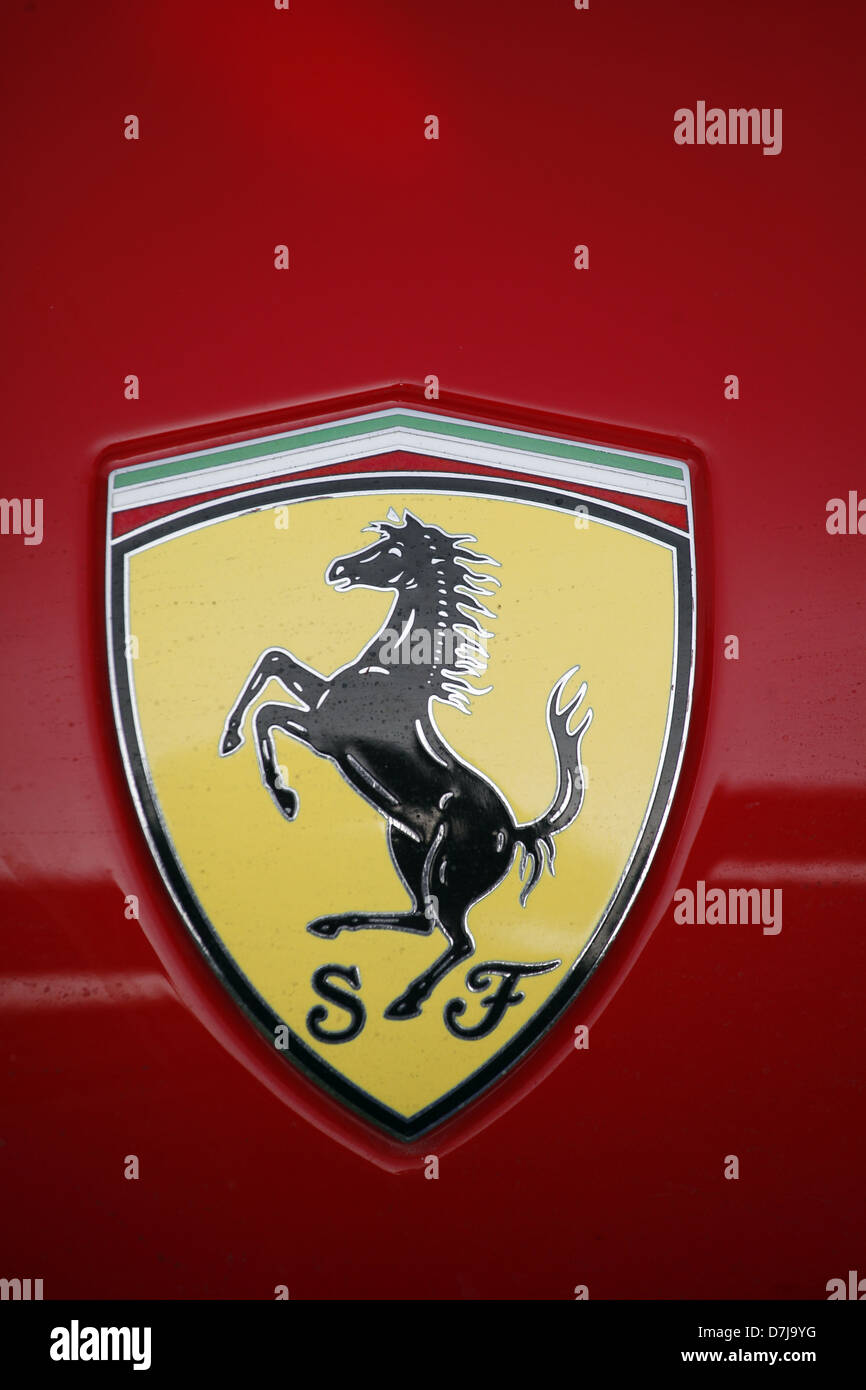 YELLOW FERRARI 458 SHIELDS NORTH YORKSHIRE ENGLAND 21 July 2012 Stock ...
