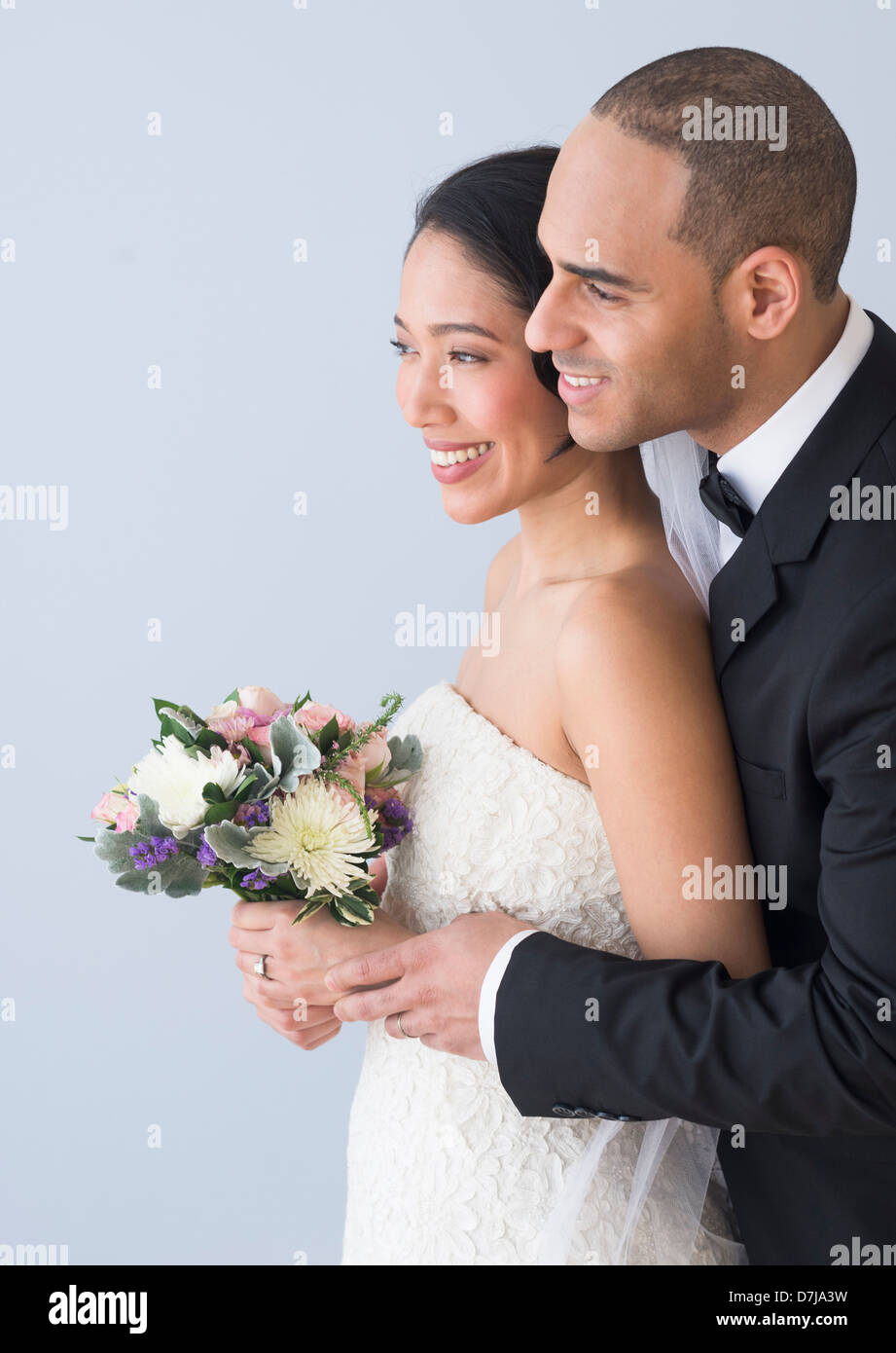 Portrait of bride and groom Stock Photo - Alamy