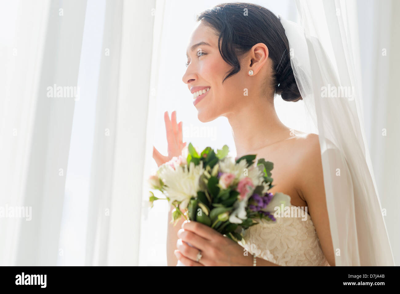 Portrait of bride Stock Photo - Alamy