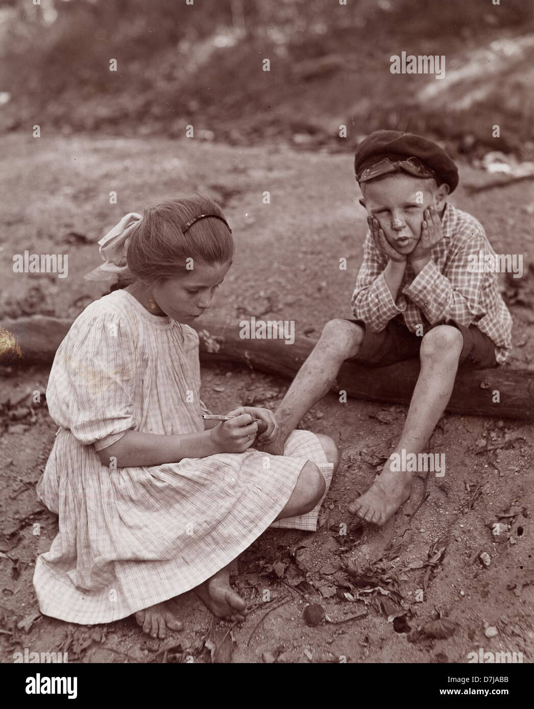 'The Splinter,' painted circa 1910, is a striking example of early 20th ...