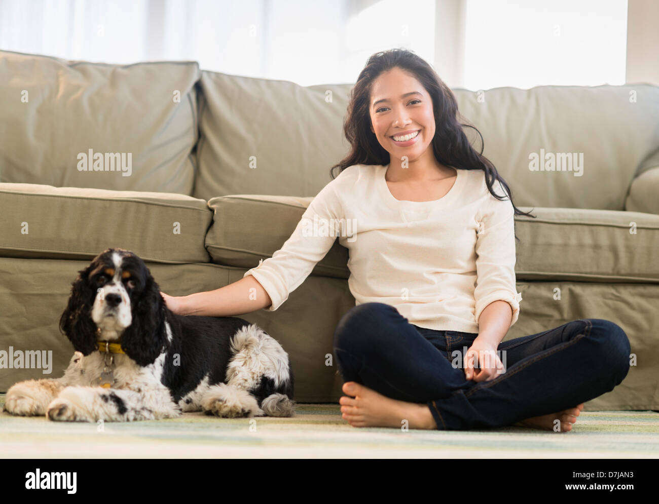 Woman dog portrait together hi-res stock photography and images - Alamy