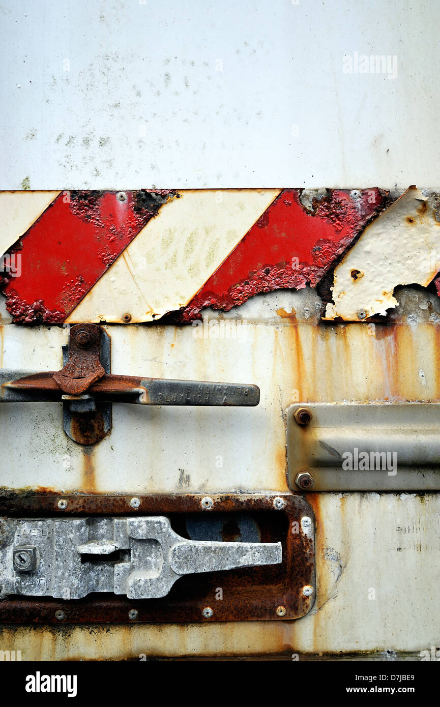 Close-up of the back of an old rusty lorry Stock Photo - Alamy