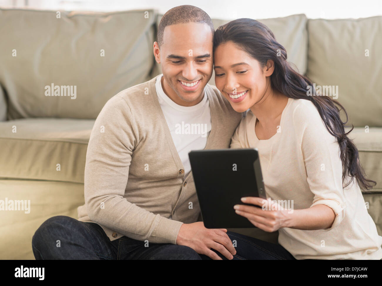 Two men using tablets hi-res stock photography and images - Alamy