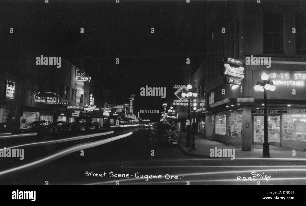 Mid century urban street Black and White Stock Photos & Images - Alamy