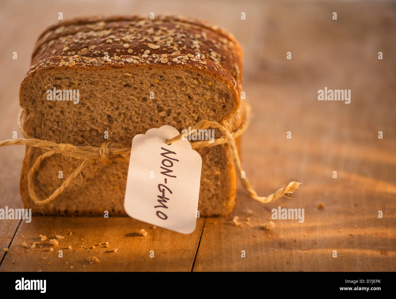 Studio Shot of bread slices tied with string Stock Photo - Alamy