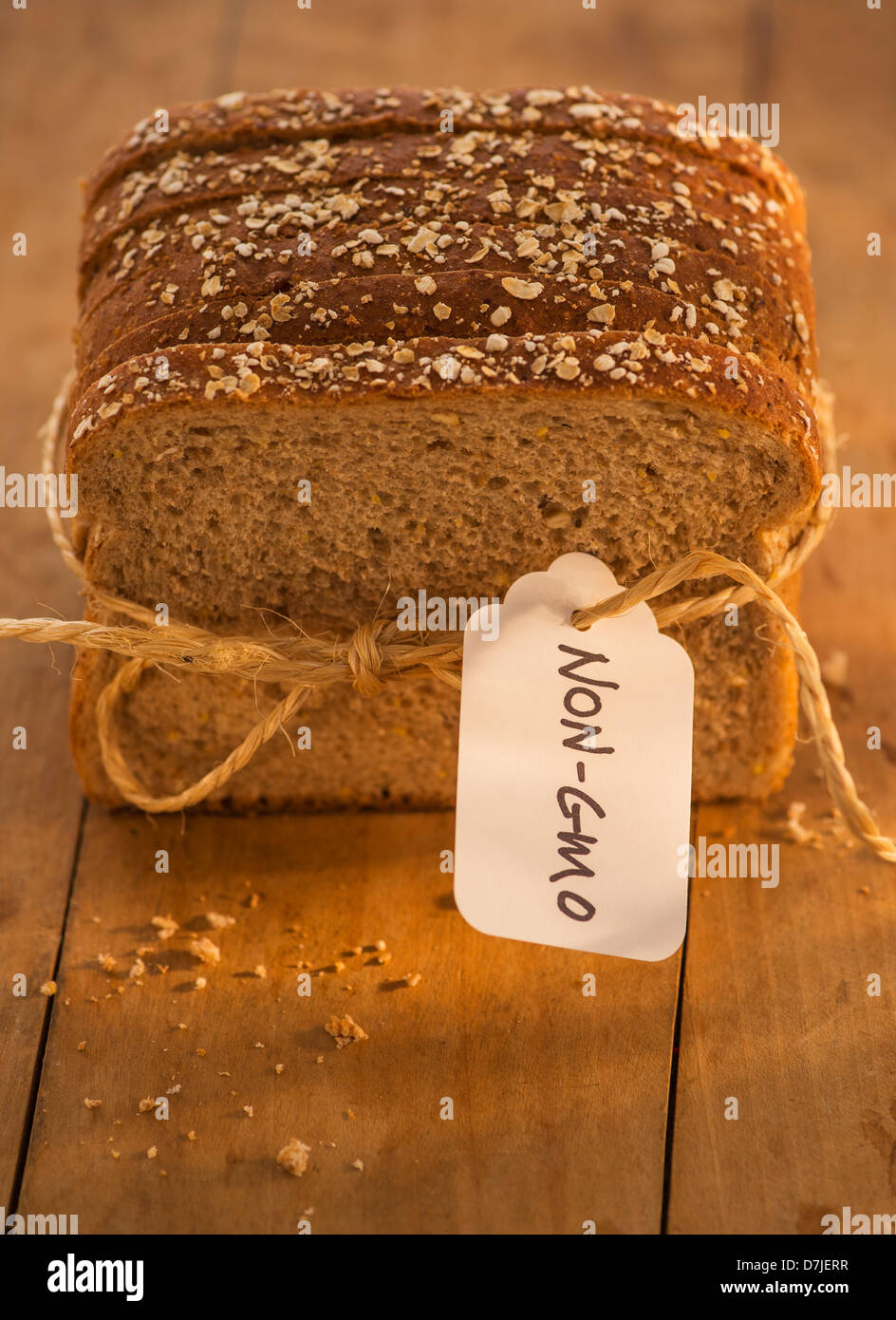 Studio Shot of bread slices tied with string Stock Photo - Alamy