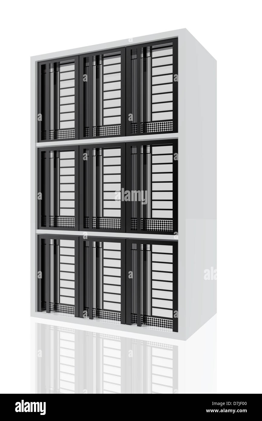 Computer servers rack Stock Photo - Alamy
