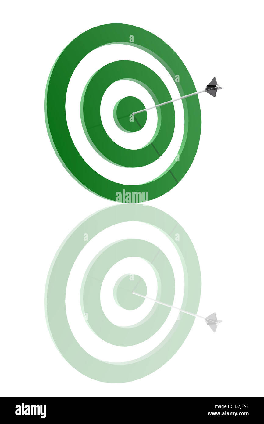 Arrow hitting the target Stock Photo - Alamy