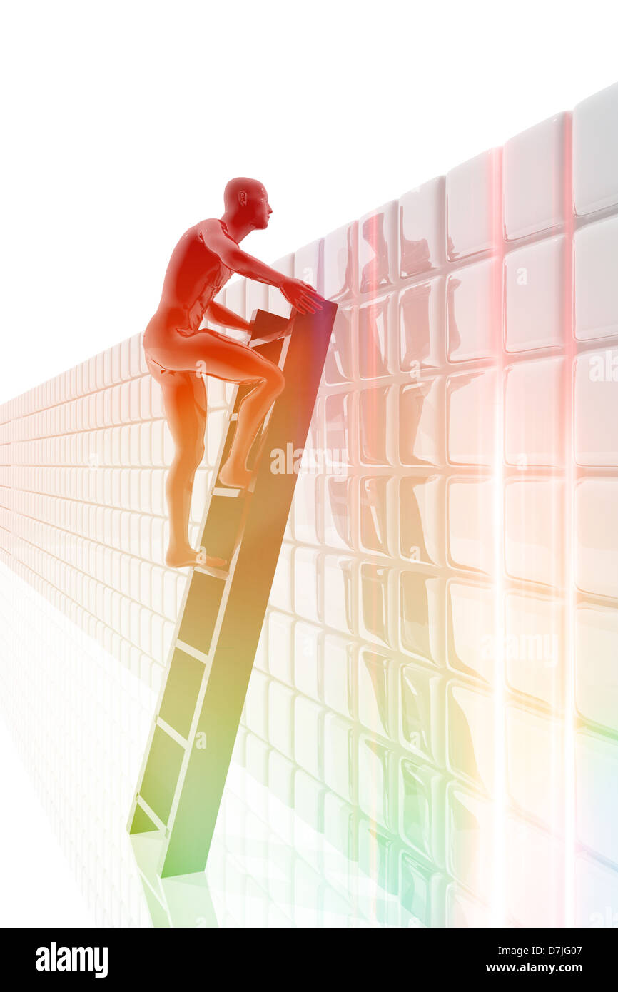 Person climbing a ladder Stock Photo - Alamy