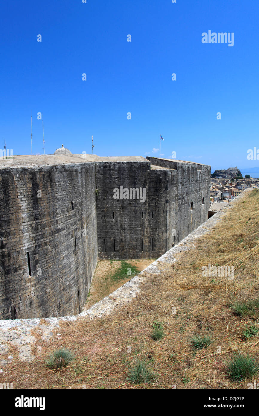 View over the New Fort ( Neo Frourio ), Corfu City, UNESCO World ...