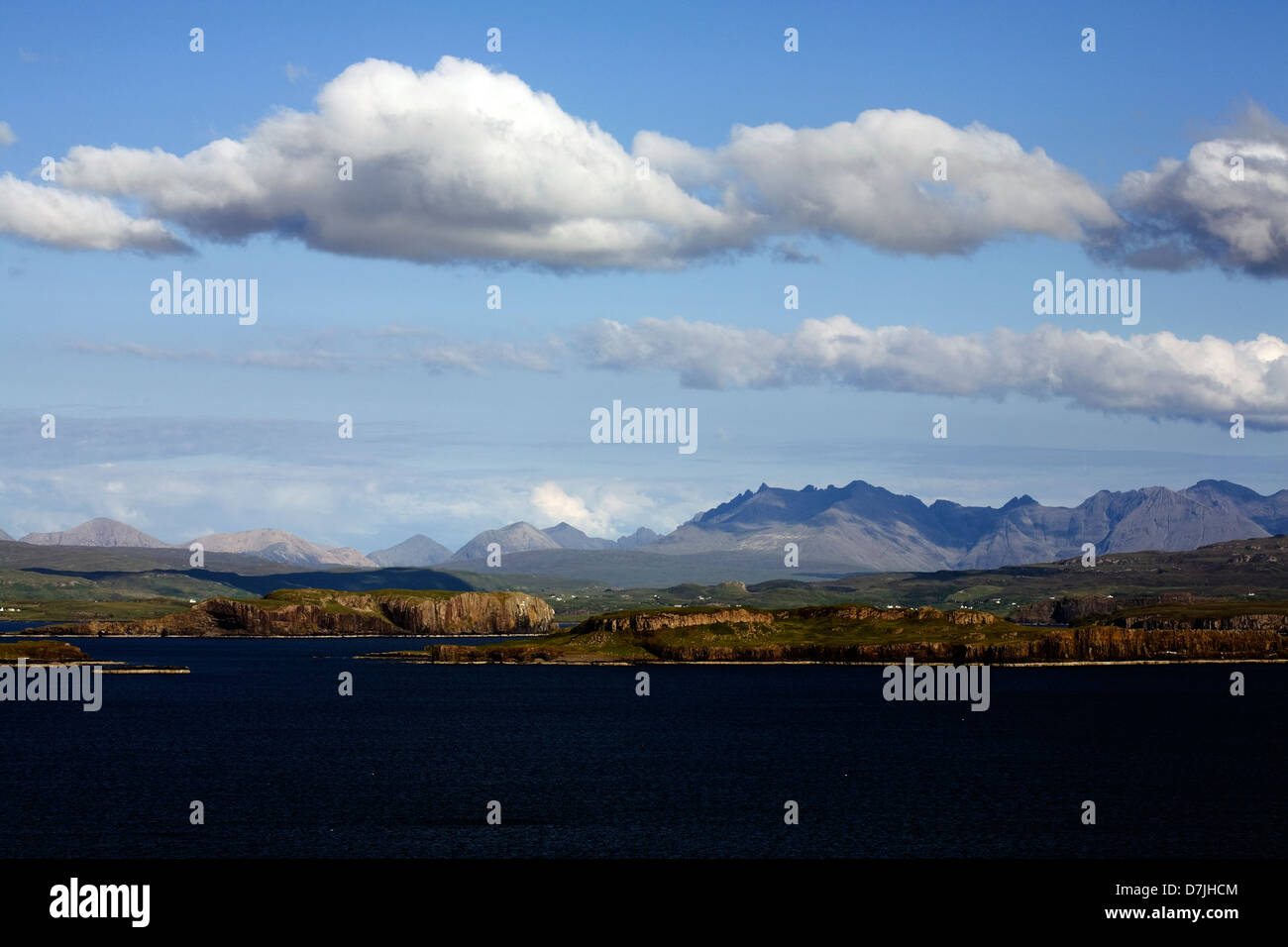 Minginish and the Cuillins looking across Loch Bracadale from near ...