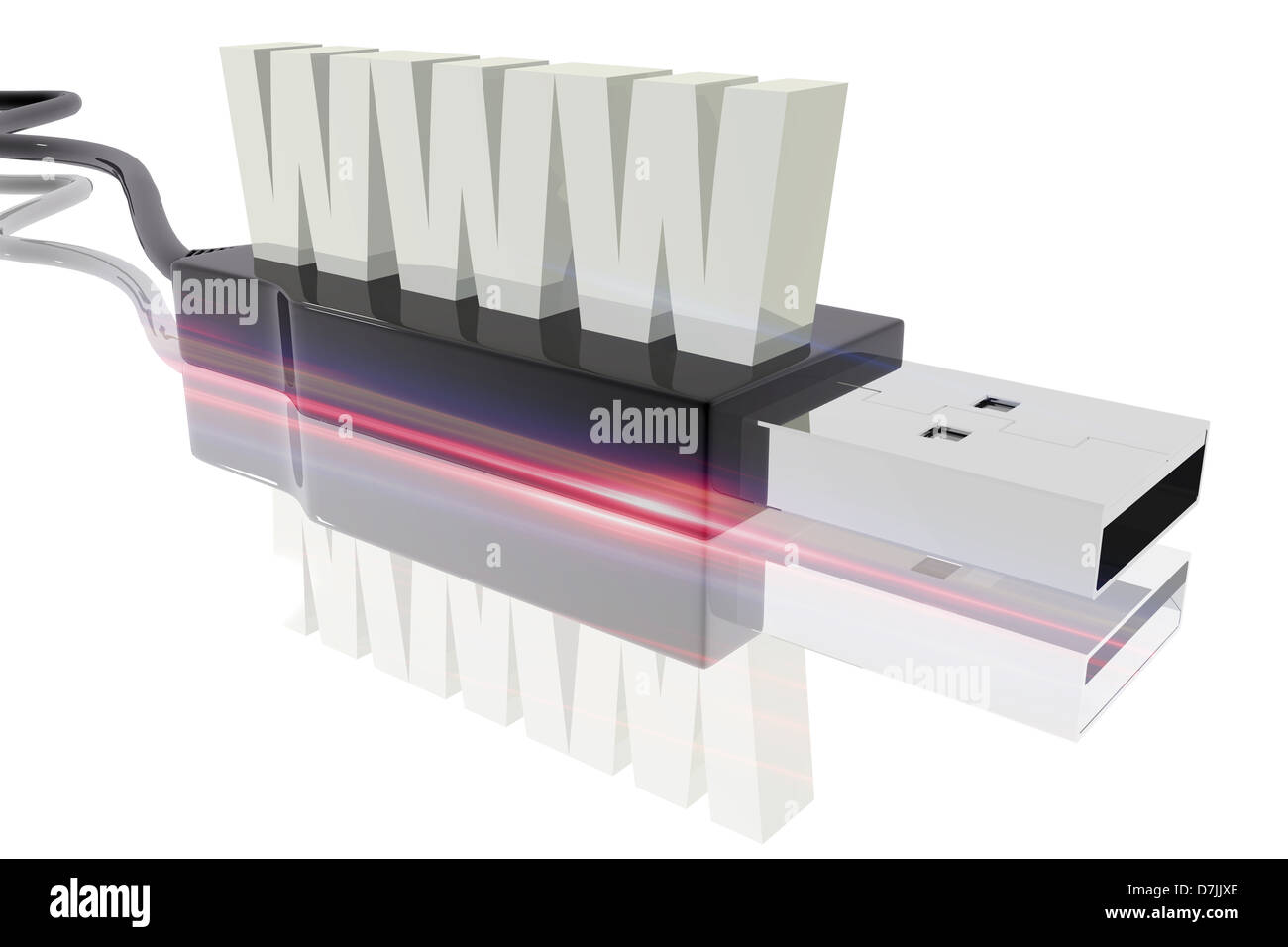 USB connection to internet Stock Photo - Alamy