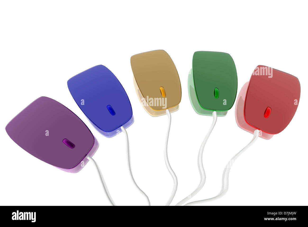 Computer mouse in different colors Stock Photo - Alamy