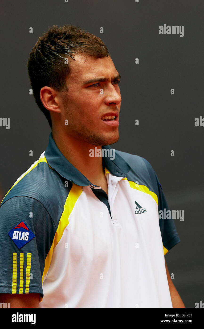 Madrid, Spain. 8th May 2013. Jerzy Janowicz of Poland looks on during ...