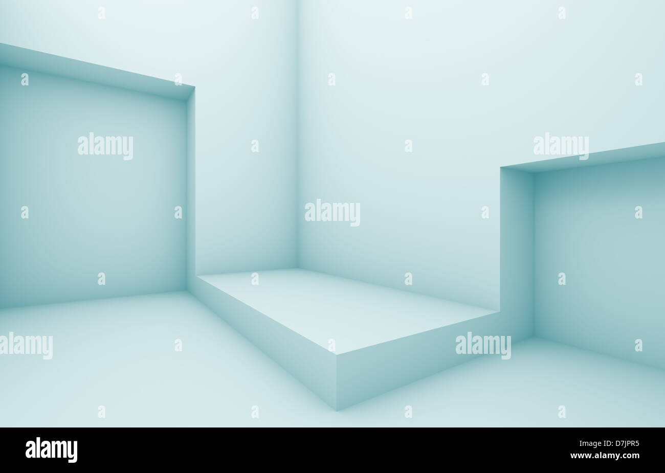 3d Blue Creative Interior Concept Stock Photo - Alamy