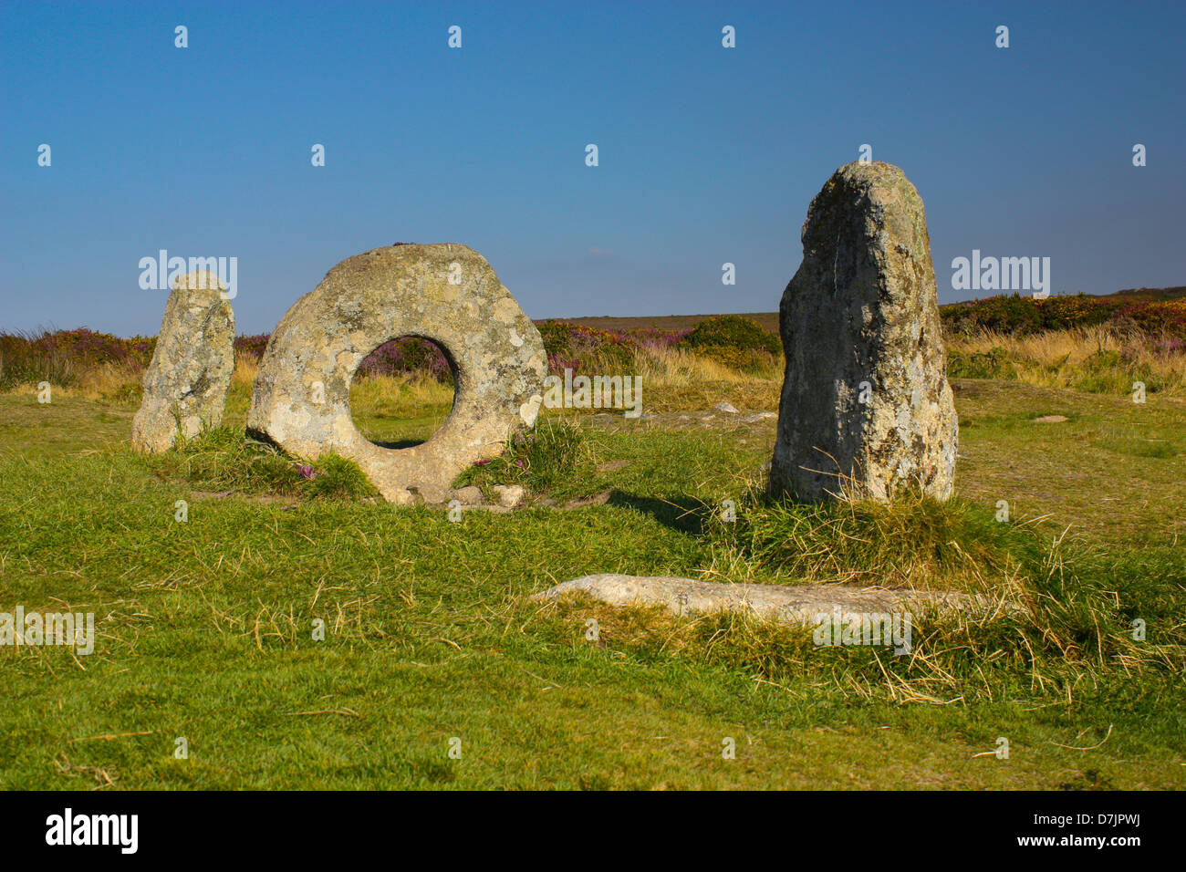 Men An Tol, a stone monument in Cornwall Stock Photo - Alamy