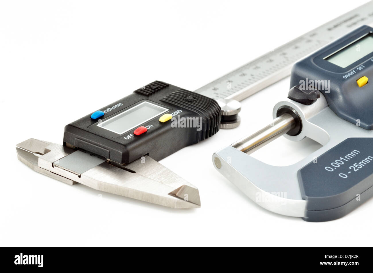 Digital caliper and micrometer Stock Photo - Alamy
