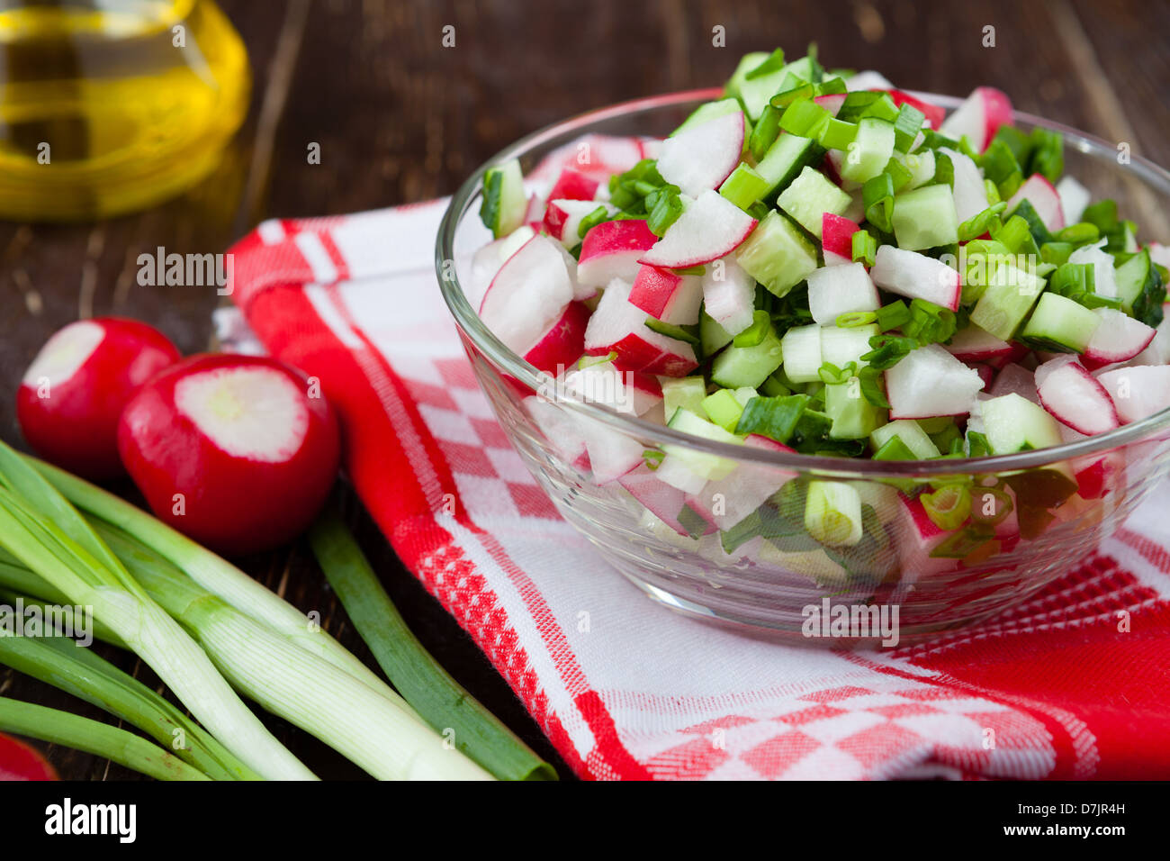 fresh and simple salad of radish, food Stock Photo - Alamy