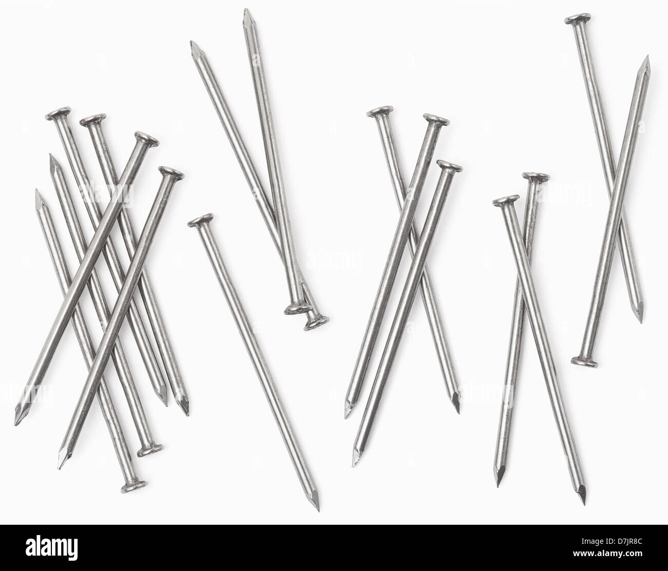 Metal nails group Stock Photo - Alamy