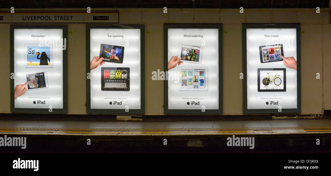Train station advertising uk hi-res stock photography and images - Alamy