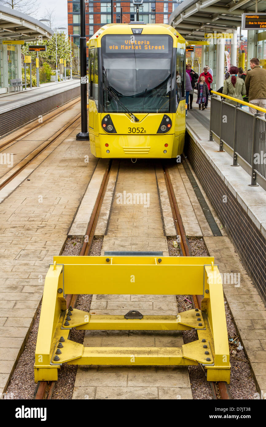 Manchester Metrolink Station at MediaCity in Salford Quays, Manchester ...