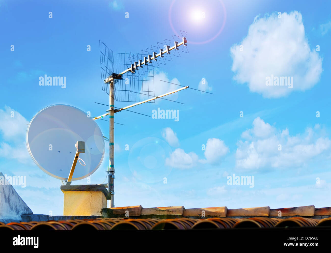 External tv antenna hi-res stock photography and images - Alamy