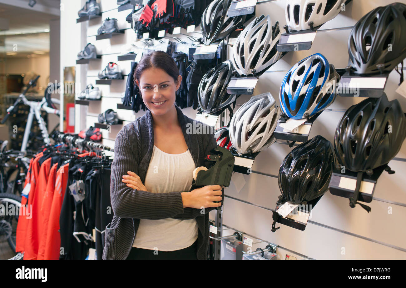Woman cycle helmet business hi-res stock photography and images - Alamy