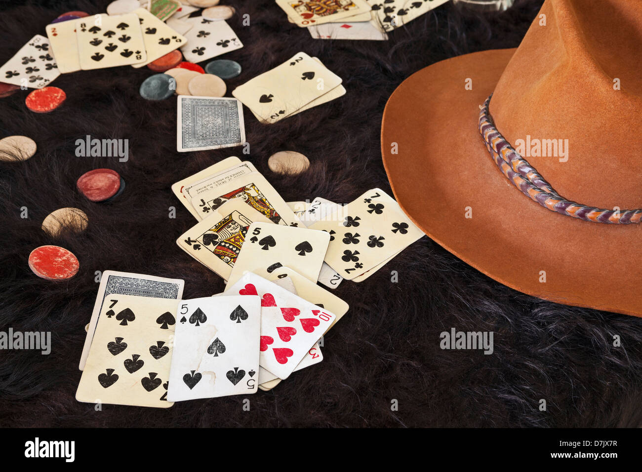 Gambling cowboy poker hi-res stock photography and images - Alamy