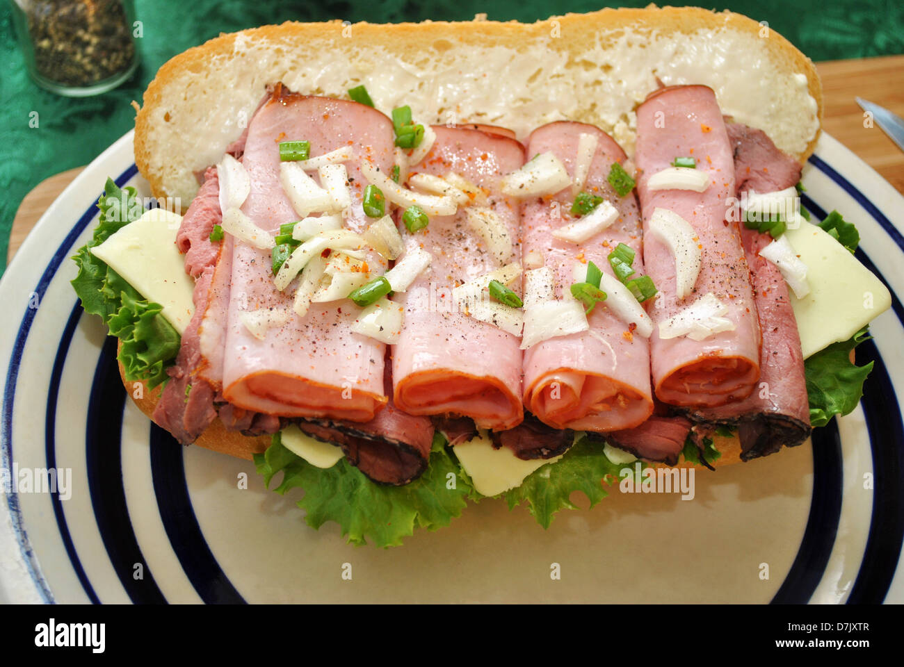 Ham Sandwich with Gourmet Peppers Stock Photo - Alamy