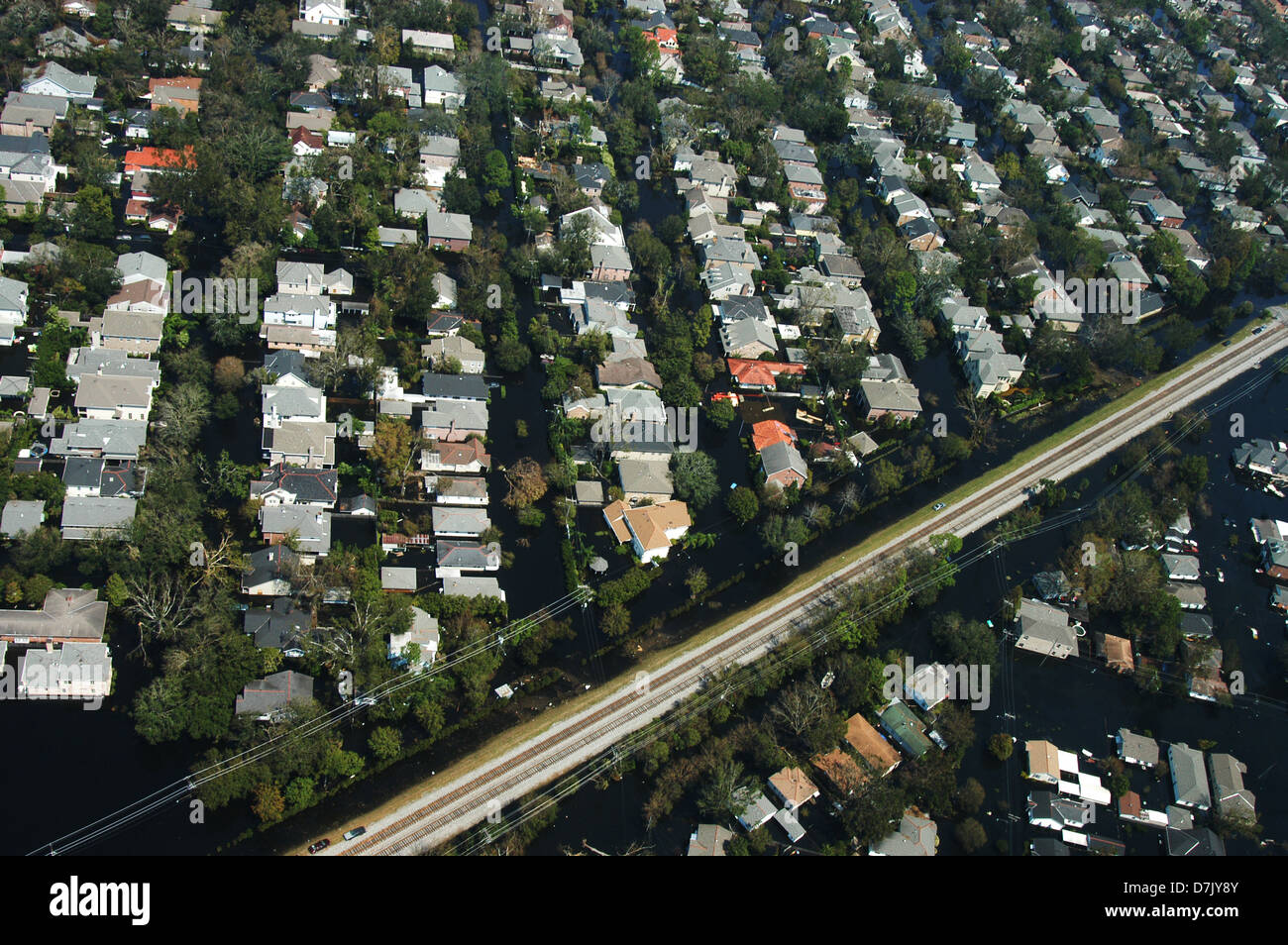 Aerial view flooding hurricane katrina hi-res stock photography and images - Alamy