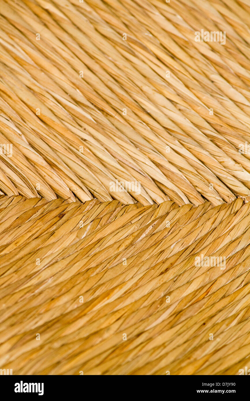 Texture of a traditional handcrafted technic of chair construction made ...