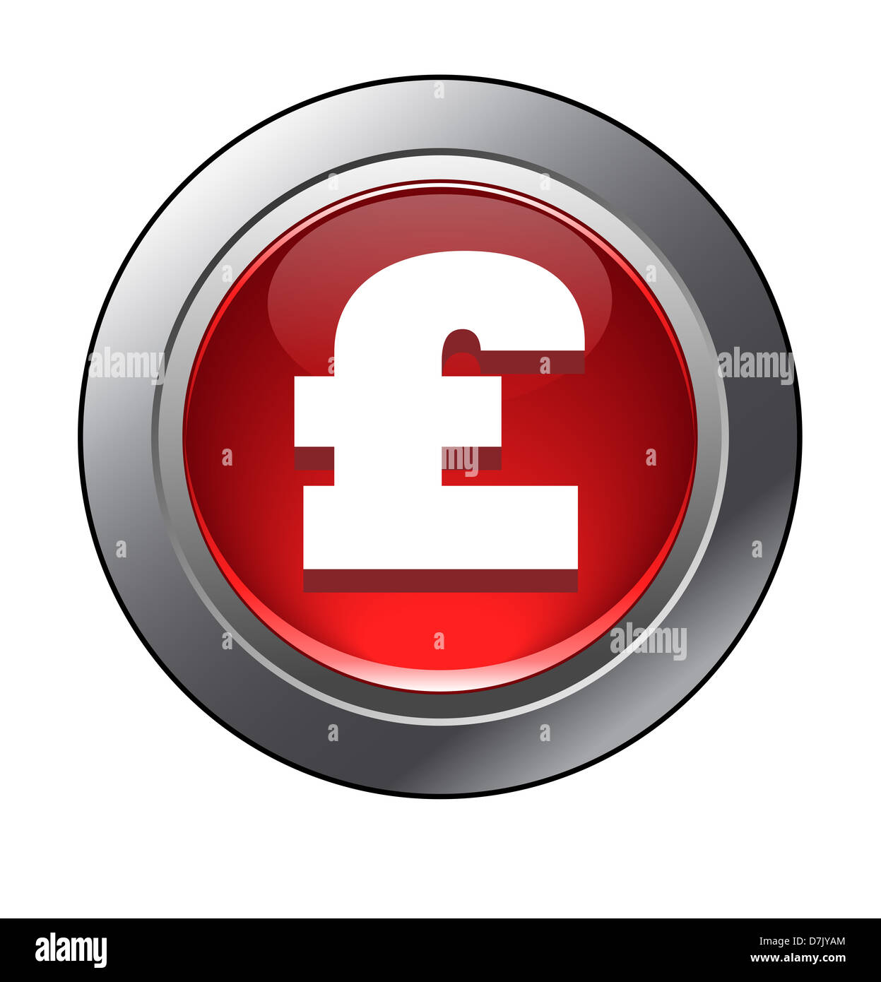 Pound Internet button Icon Web App interface element money Stock Photo ...