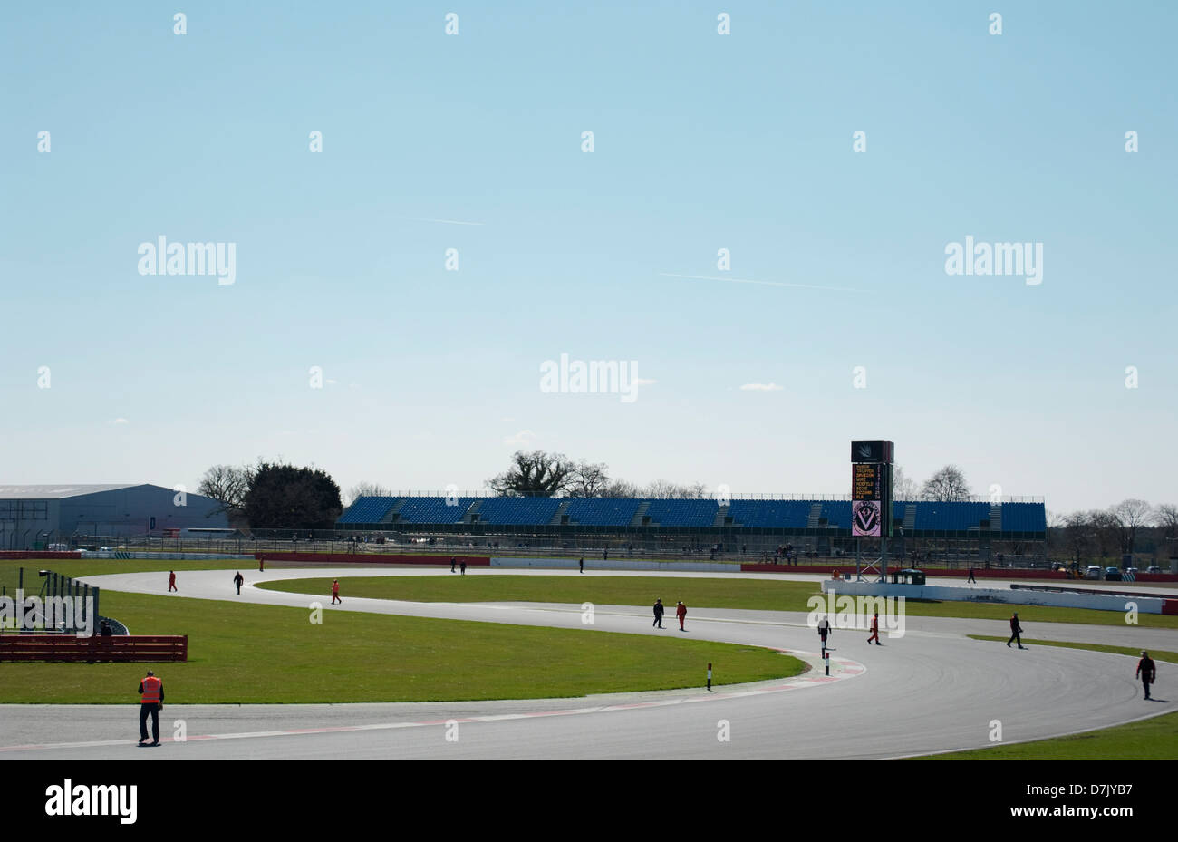 Marshals inspecting the track at the VSCC Spring Start Event at ...