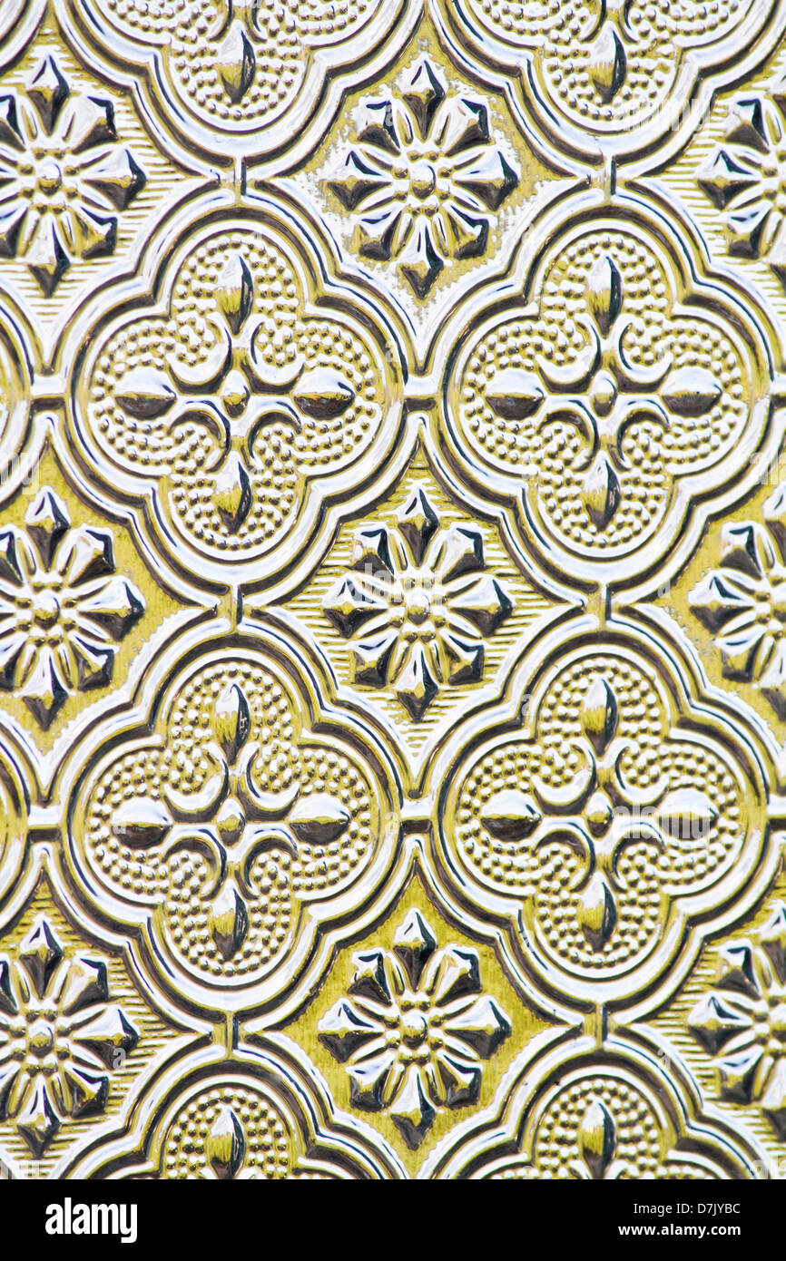 Close view of the flower texture in a glass window Stock Photo - Alamy