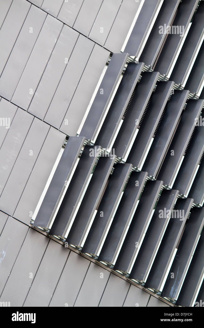 Abstract detail view of the wall structure of a modern building Stock ...