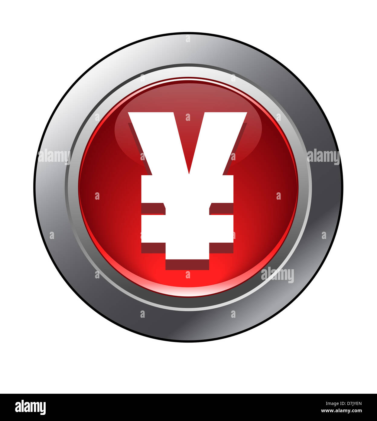 Renminbi, Yuan, Yen, Internet button Icon Web App interface element ...
