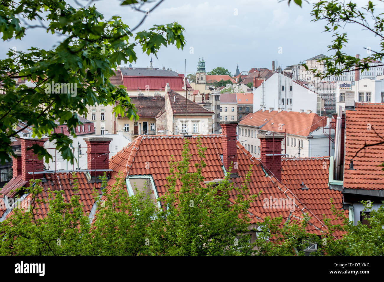 red roofs of Prague Stock Photo - Alamy