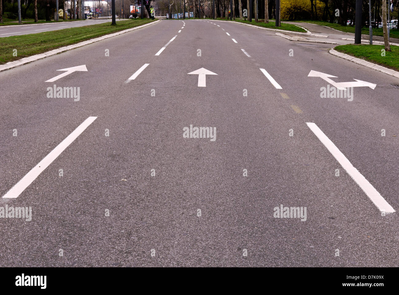Arrows on the street as sign Stock Photo - Alamy