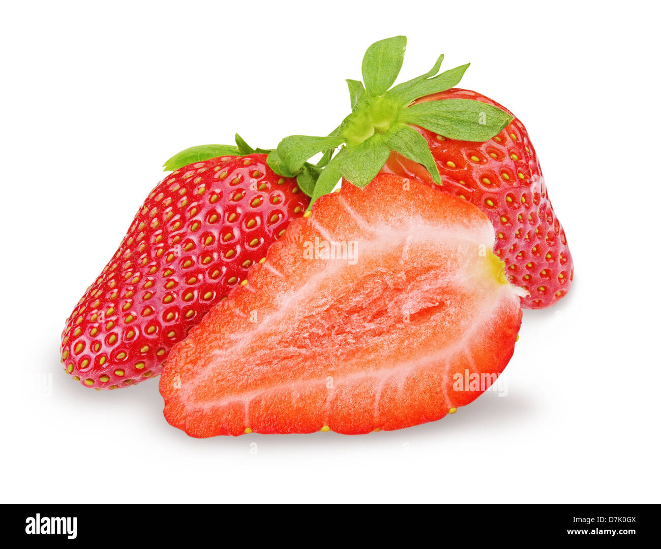 Fresh ripe strawberry isolated on white background Stock Photo - Alamy