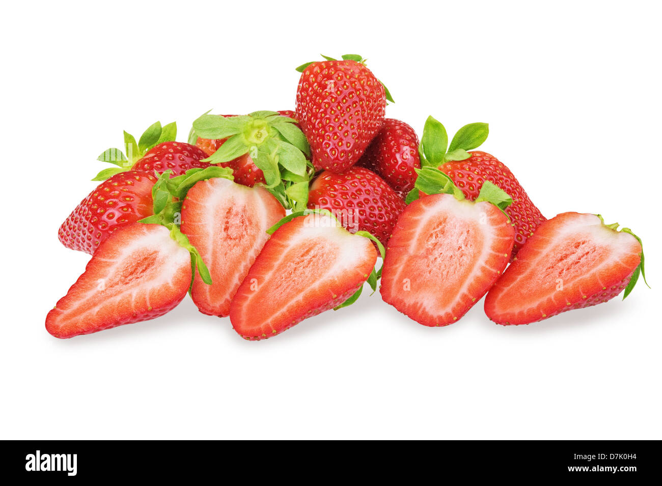 Fresh ripe strawberry isolated on white background Stock Photo - Alamy
