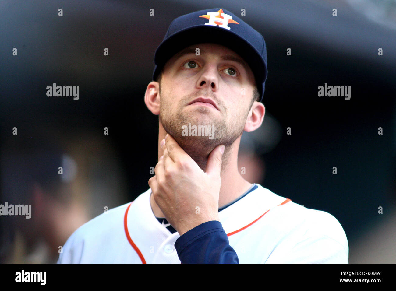 Houston, Texas, USA. 8th May 2013. Houston Astros pitcher Jordan Lyles ...