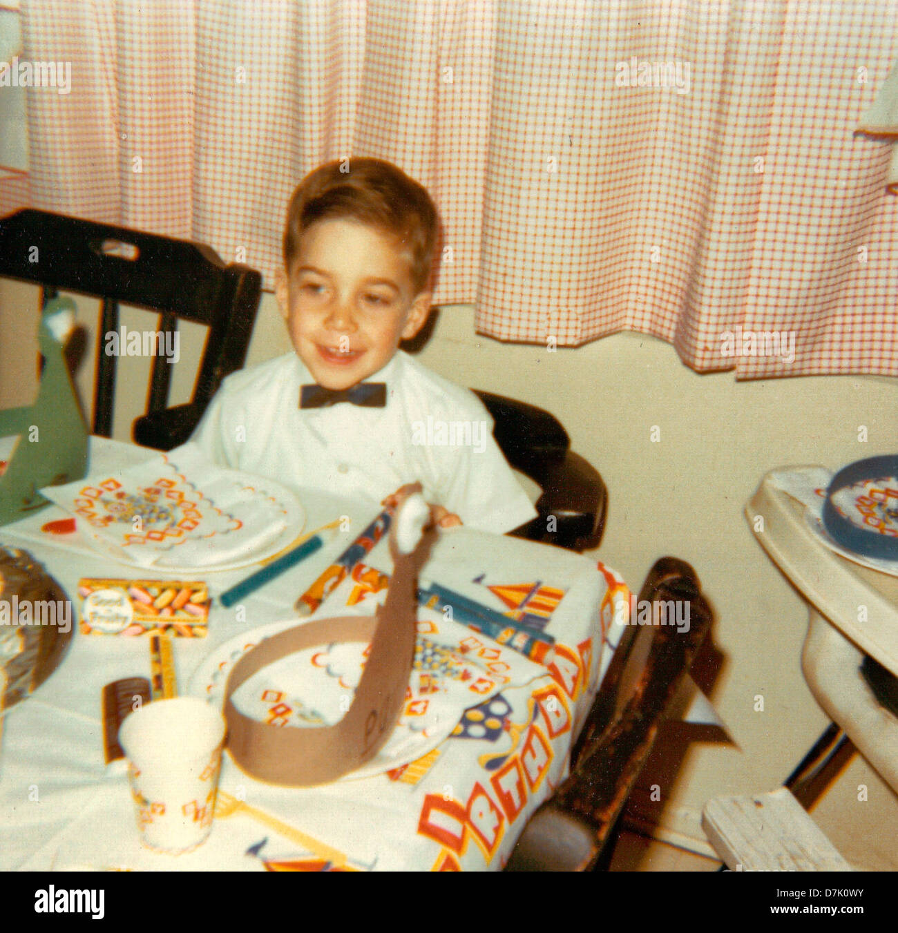 Little Boy celebrating his birthday, 1969 Stock Photo - Alamy