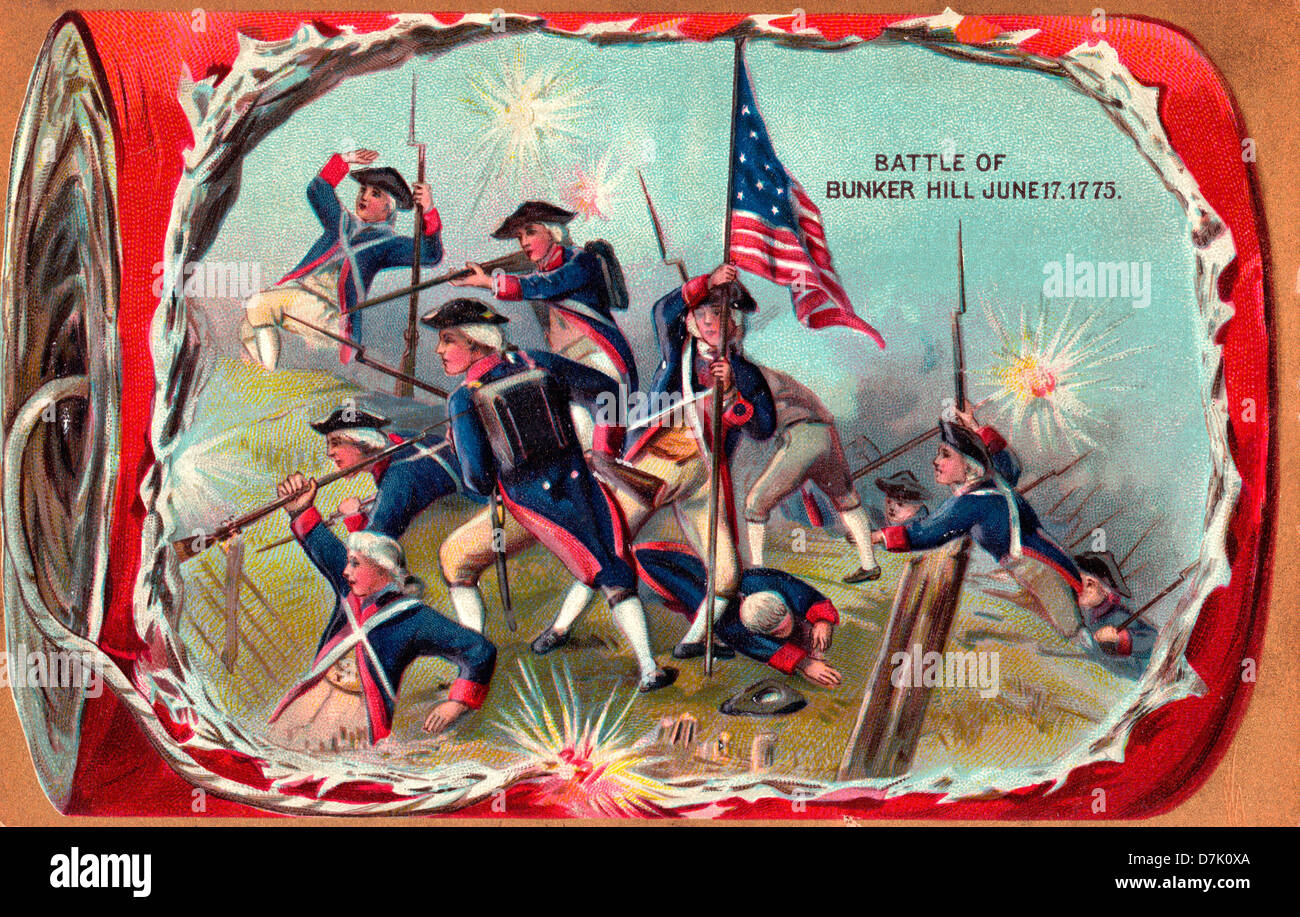 The Battle of Bunker Hill during the USA Revolutionary War - June 17 ...