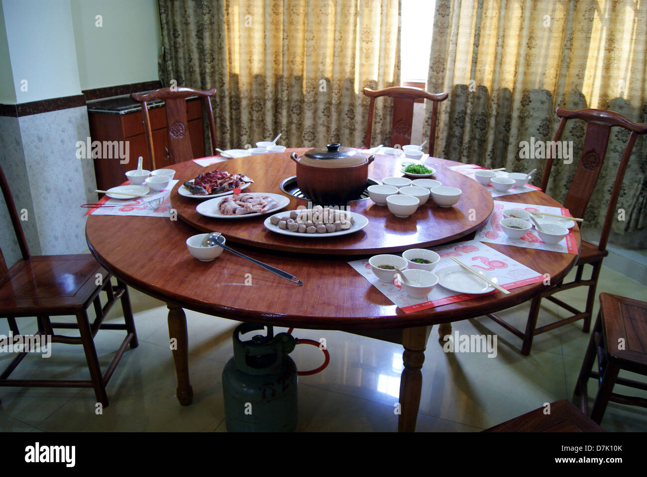 Dining table and food material for Chinese Restaurant Stock Photo - Alamy