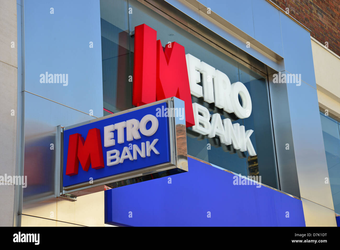 Metro Bank sign, Eden Walk, High Wycombe, Buckinghamshire, England ...