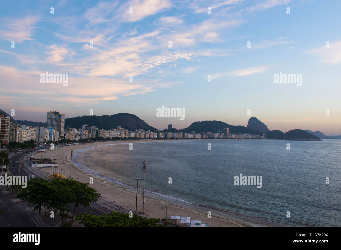 Copacabana at sunrise, Rio de Janeiro, Brazil Stock Photo - Alamy