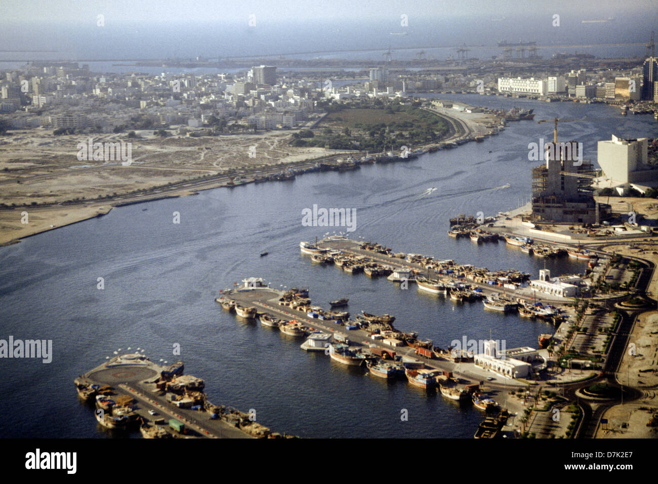 Aerial View of Dubai Port UAE Stock Photo - Alamy