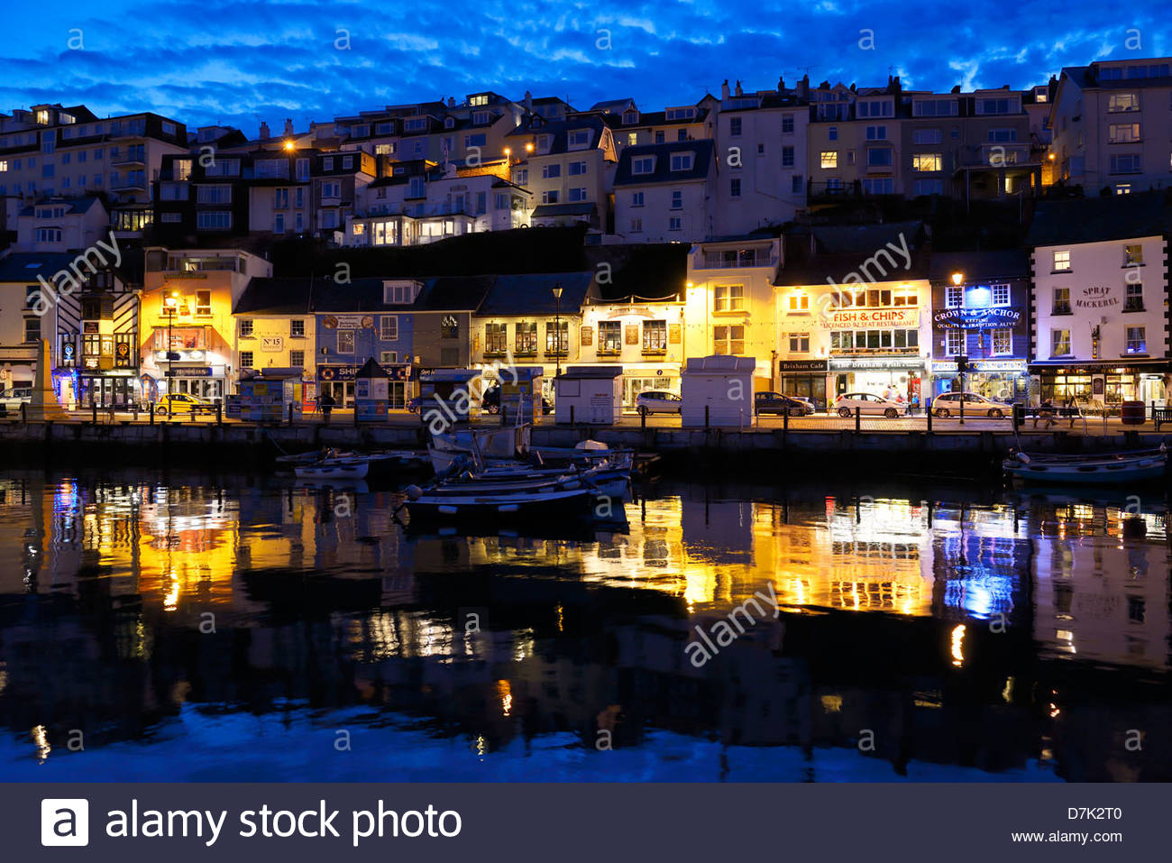 Brixham Harbour At Night High Resolution Stock Photography and Images ...