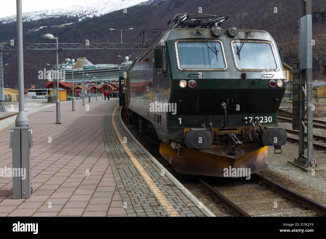 Flam railway Station, Flam Norway Stock Photo - Alamy